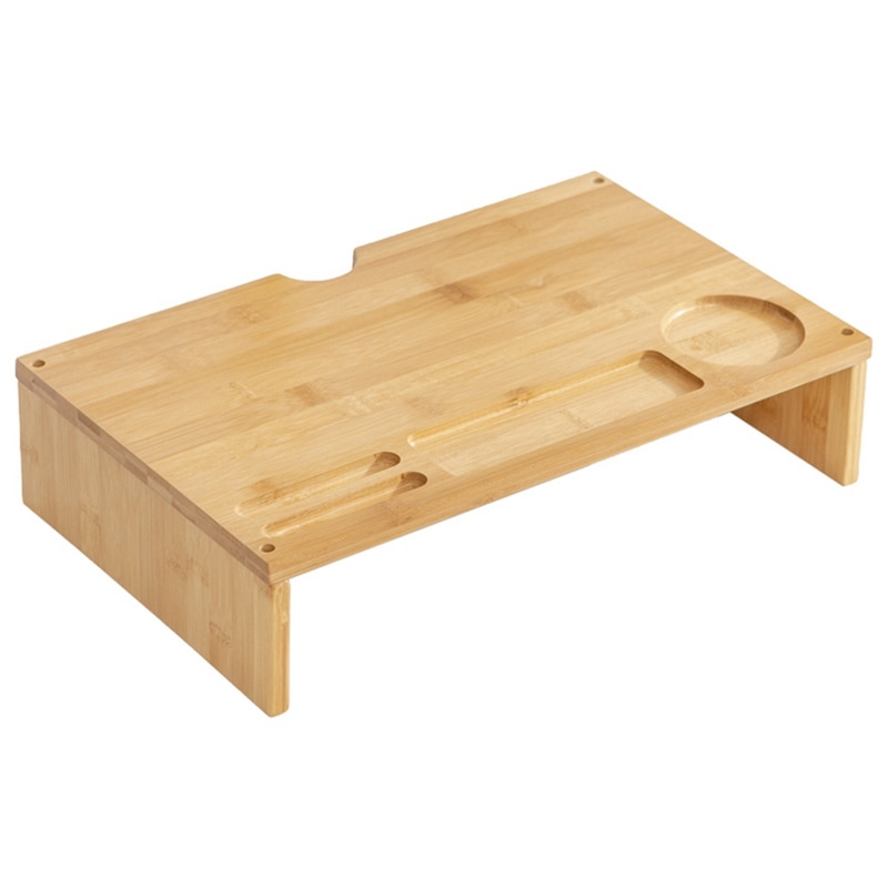 Bamboo Monitor Stand with Smartphone Holder & Pen ... – Grandado