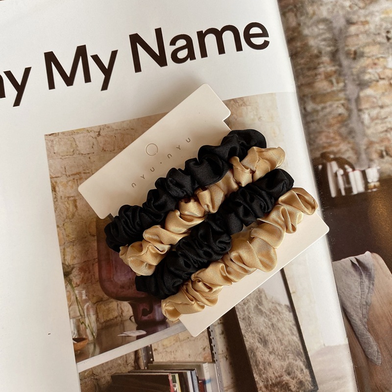 4 Stks/set Set Elastische Tie Haar Zijde Satijn Ho... – Vicedeal