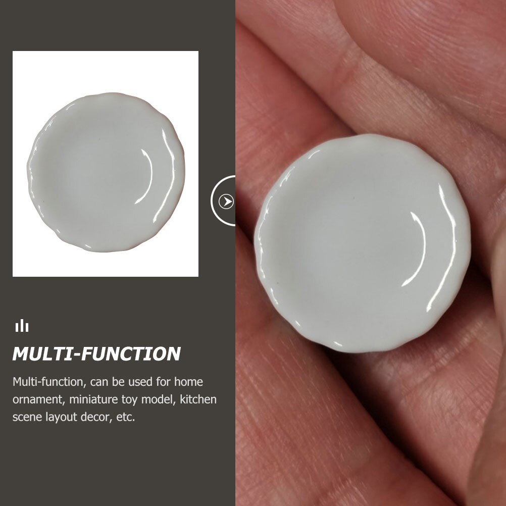 10Pcs Mini House Ceramic Plates Mini House Scene L... – Grandado