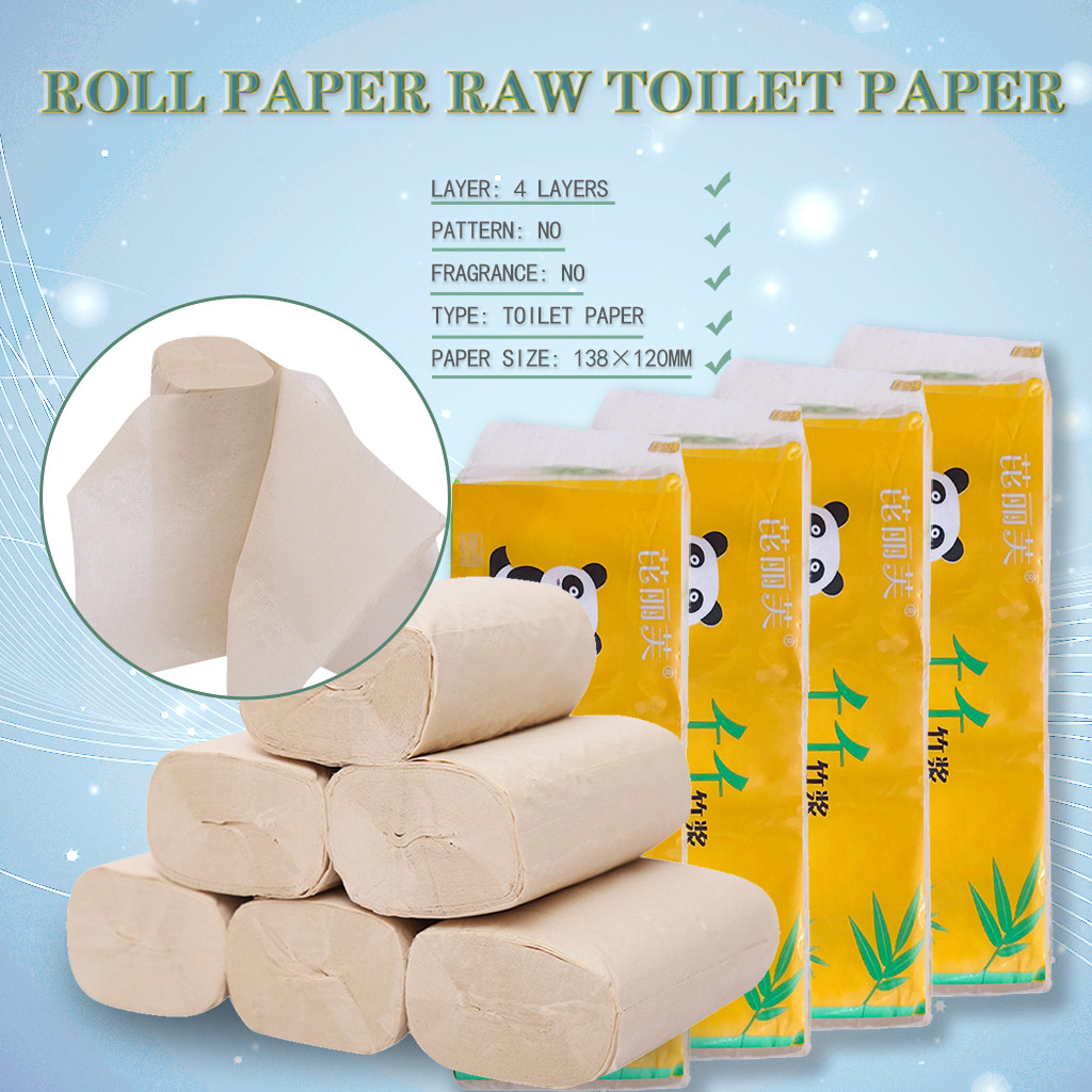 10 Rolls Hand Clean Toilet Tissue Primary Wood Pul... – Grandado