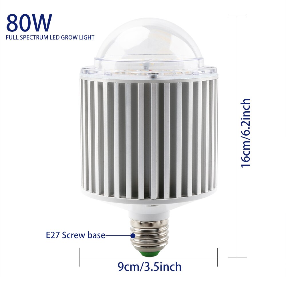4Pcs E27 Full Spectrum Led Grow Lights 80W Warm Wh... – Grandado