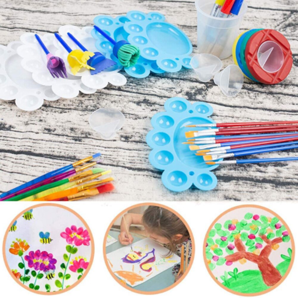 34 piece painting kit paint supplies paint cup pal... – Grandado