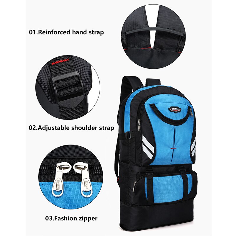 60L Waterproof Outdoor Travel Backpack Camping Tre... – Grandado