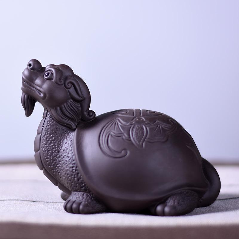 Purple Clay Ceramic Sea Turtle Tea Pet Ornaments L... – Vicedeal