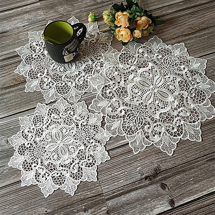 Vintage Milky White Water Soluble Embroidery Lace ... – Vicedeal