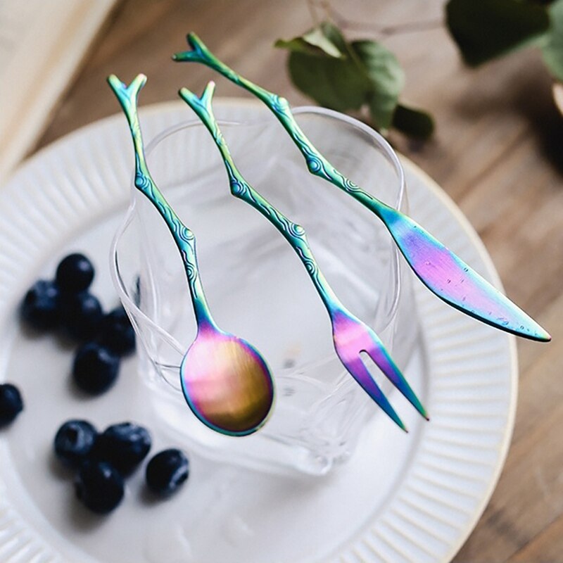 Stainless Steel Cutlery Vintage Twig Fruit Fork Co... – Vicedeal