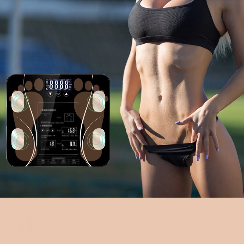 Báscula de grasa corporal para baño, balanza Digit... – Grandado