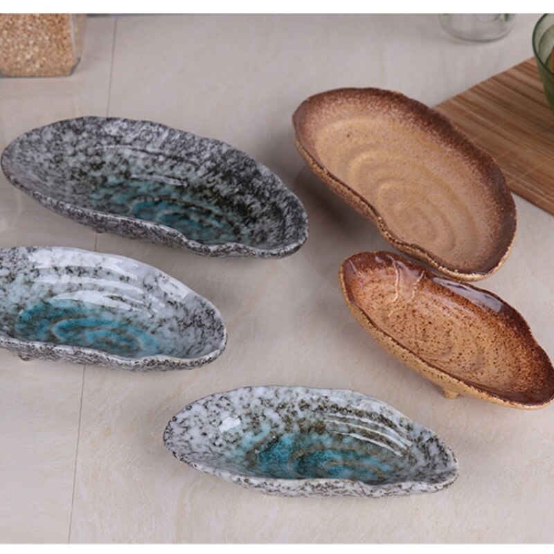 Imitation Oyster Shell Tableware Ceramic Western P... – Grandado
