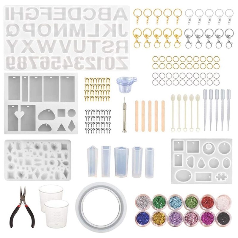 Moldes de resina de silicone, kit de resina epóxi,... – Grandado