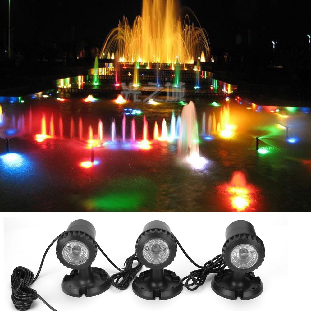 RGB 3 Solar LED Underwater Light Pond Light Landsc... – Vicedeal