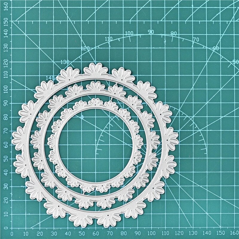 Kokorosa Lace Border Square Frame Metal Cutting Di... – Vicedeal