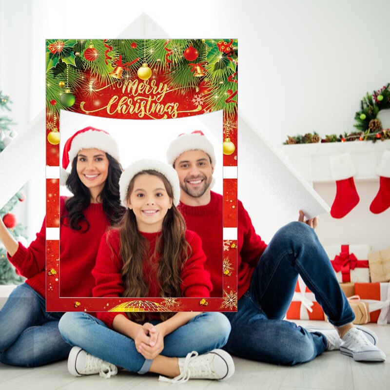 JQSYRISE 1Pcs Red Merry Christmas Photo Booth Prop... – Grandado