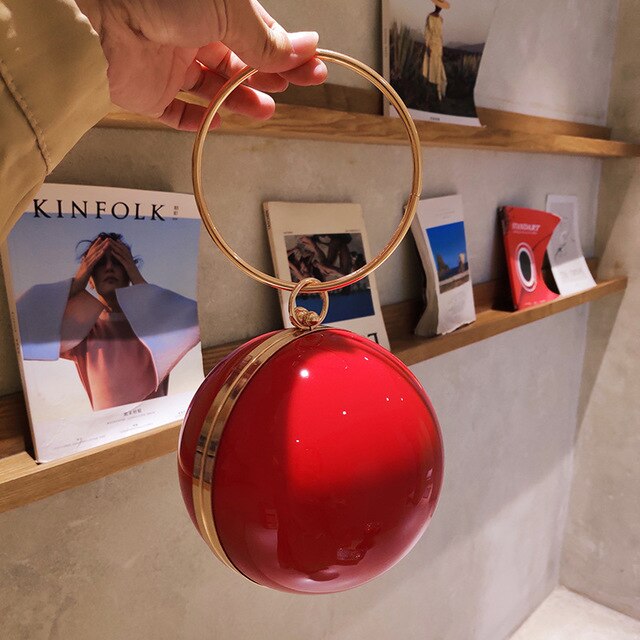 Leuke Mooie Grappige Zak Gouden Clutch Rode Bal Vo... – Grandado
