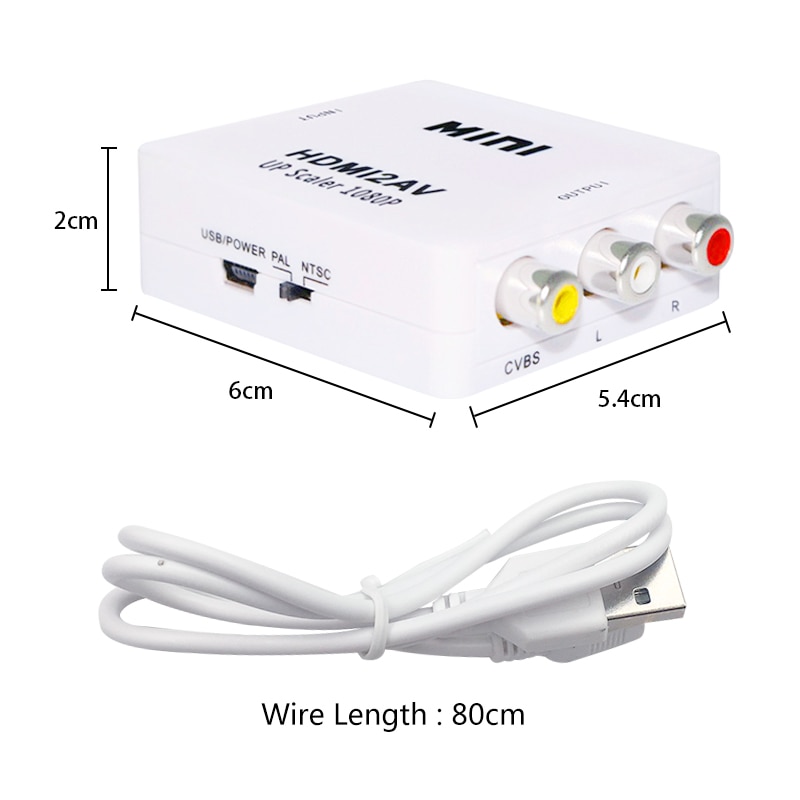 HDMI TO AV Scaler Adapter HD Video Converter Box H... – Grandado