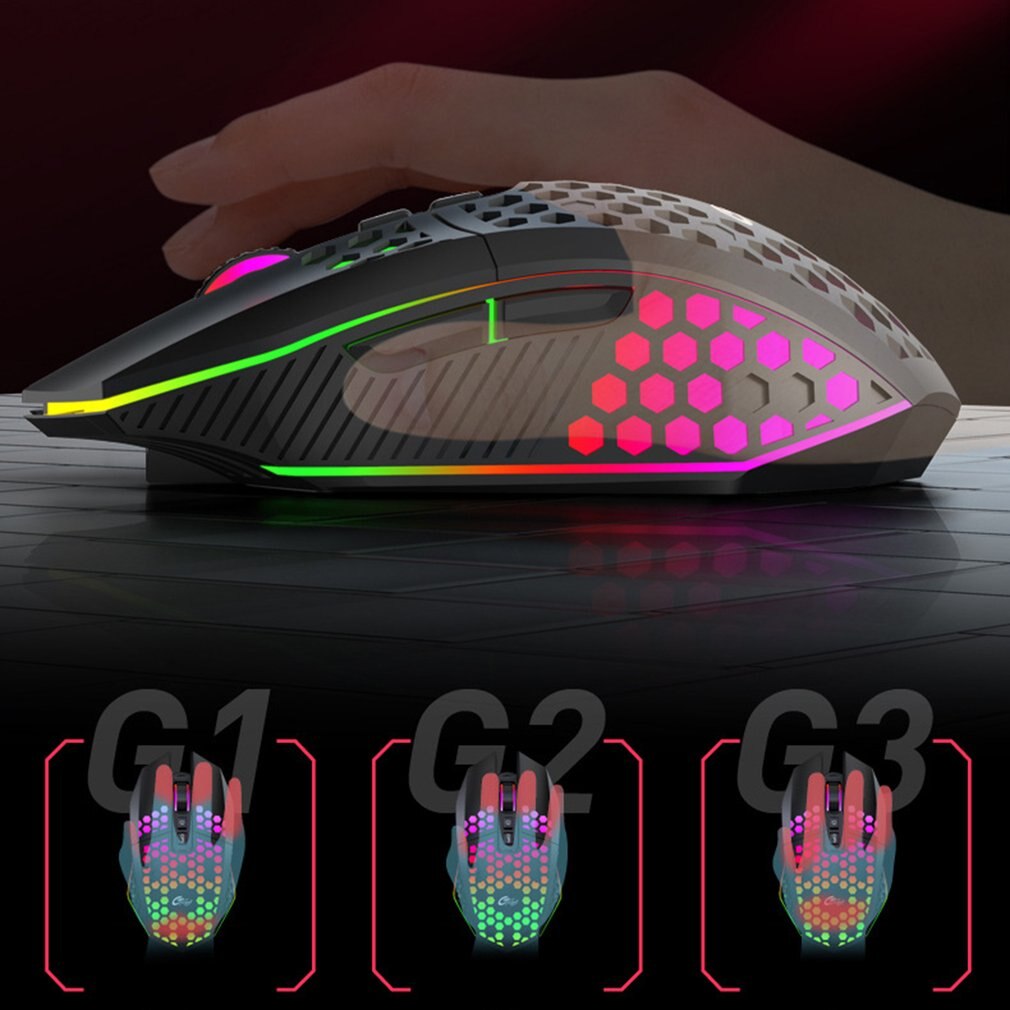 Gaming Mouse Hollow Light Sound Operation Silent B... – Grandado
