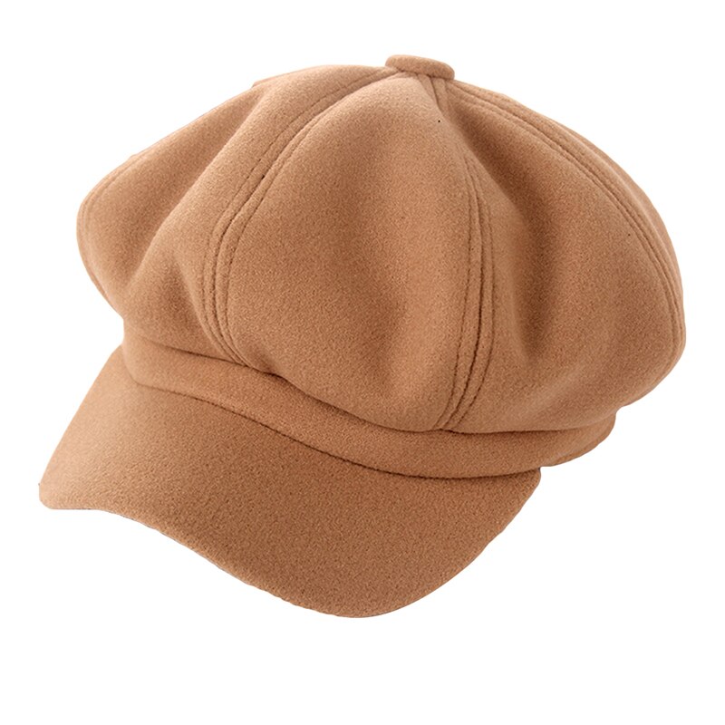 Autumn Winter Women Hats Literary Ladies Solid Col... – Grandado