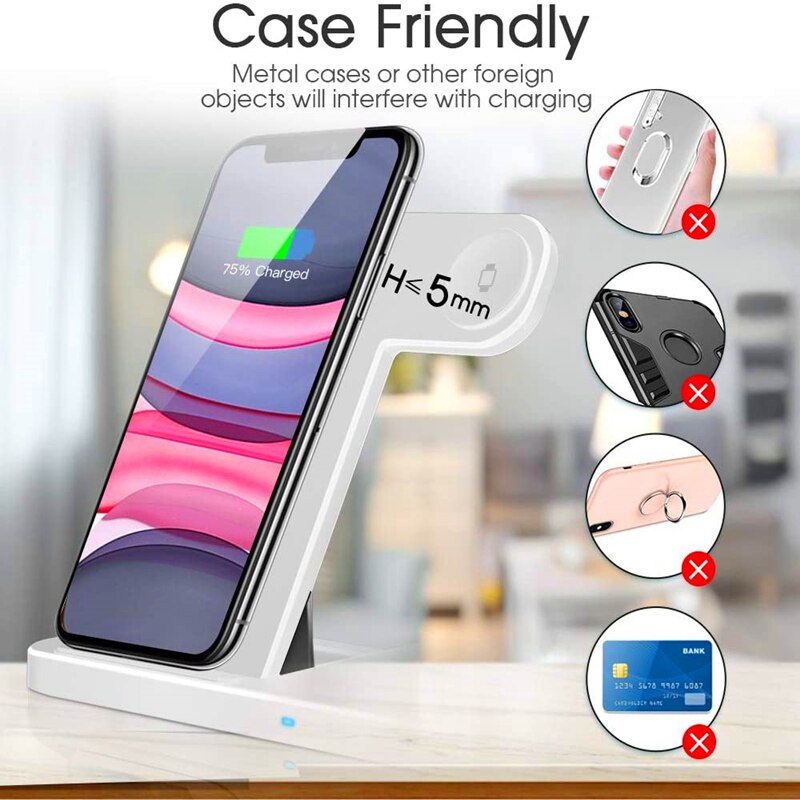 4 in 1 Fast Wireless Charger Docking Station For i... – Grandado