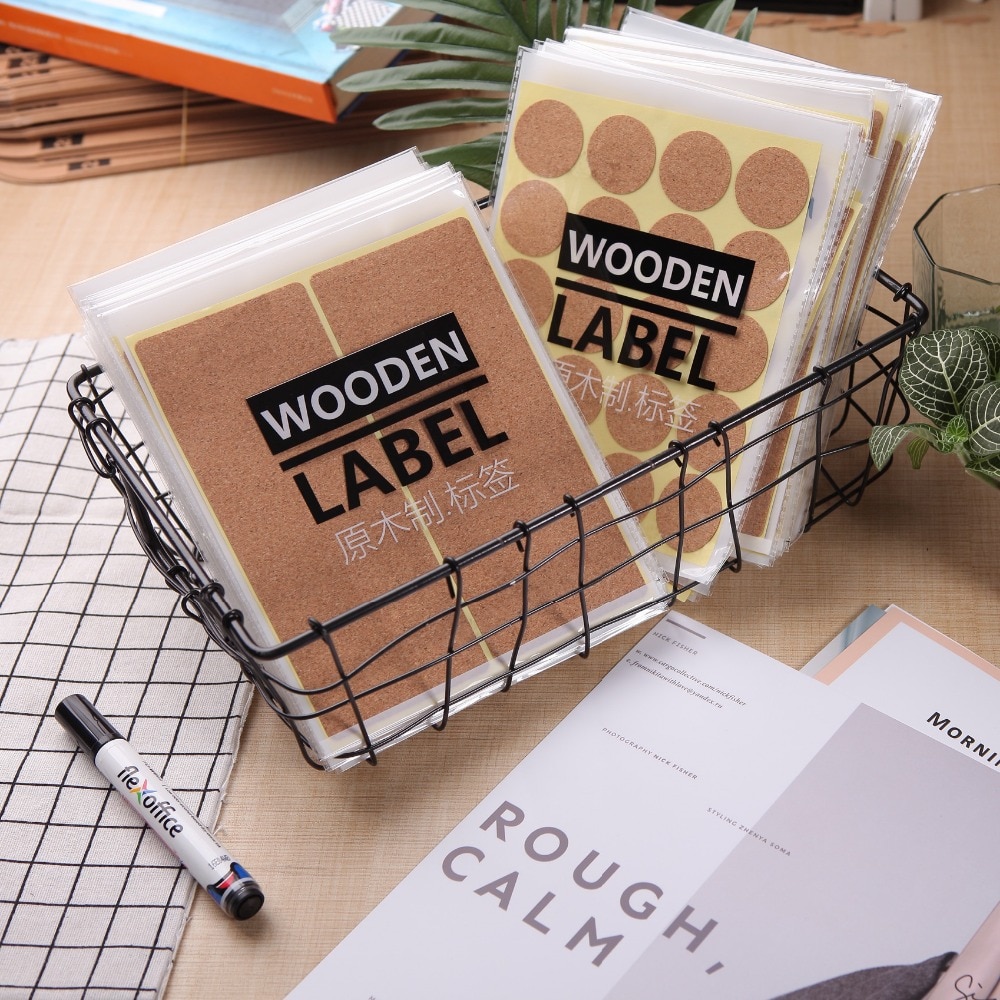 Stickers Handmade Wooden Biscuit Package Labels Ce... – Grandado