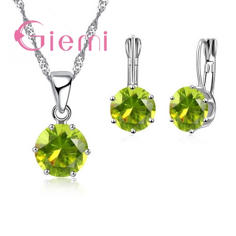 Luxury CZ Jewelry Sets 925 Sterling Silver Earring... – Vicedeal