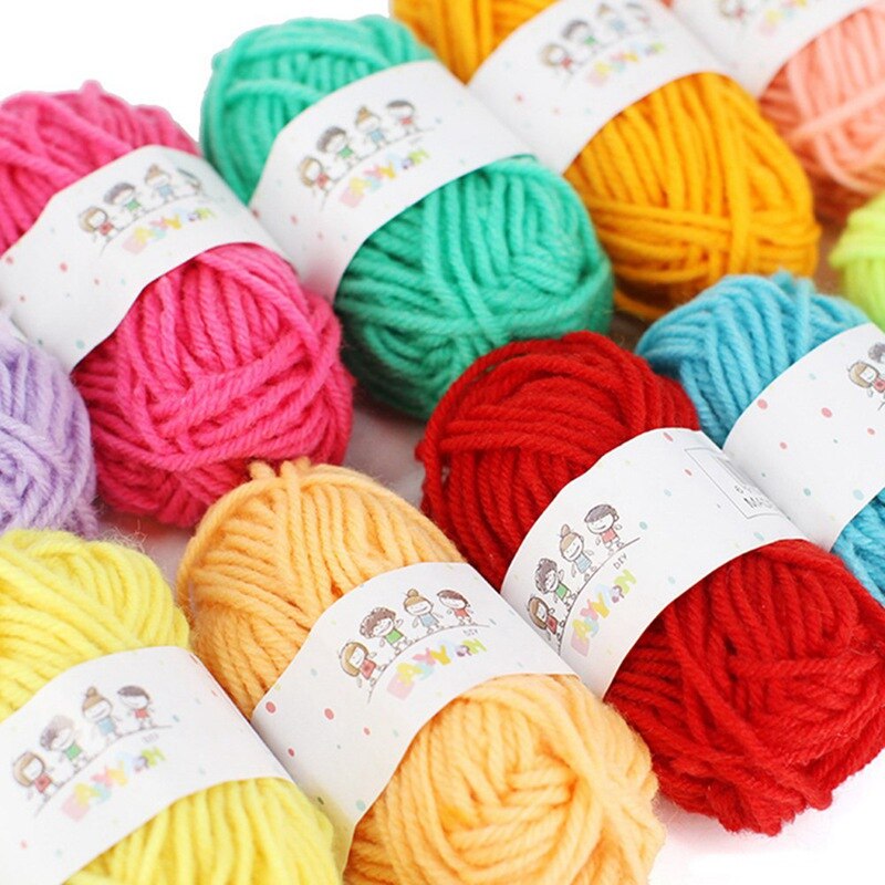 Colorful Handmade 12 Roll Wool Ball for Kids DIY D... – Grandado