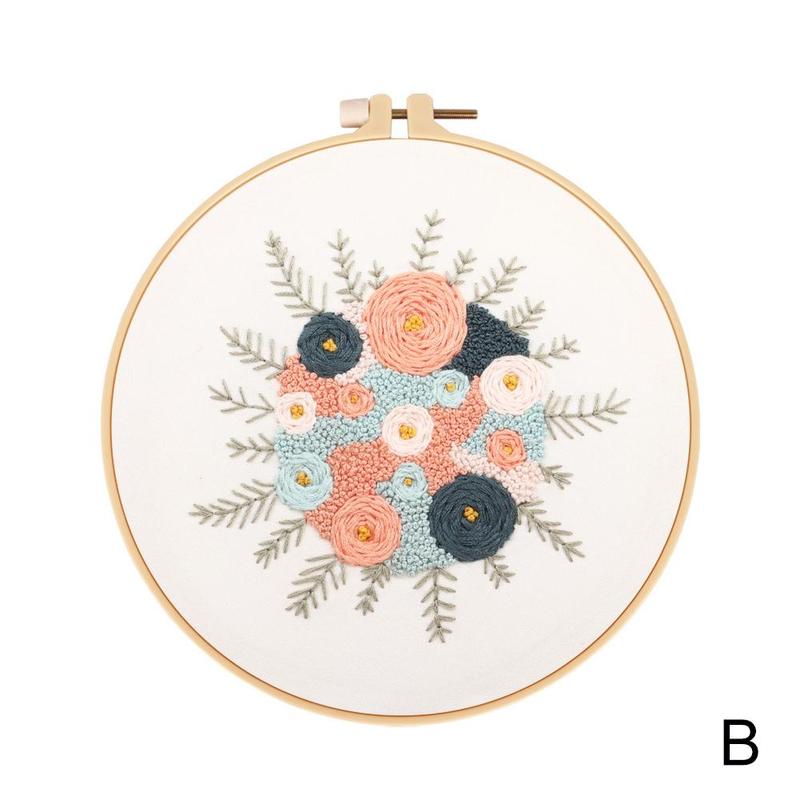 Beginner Embroidery Kit Flowers Pattern Diy Embroi... – Grandado