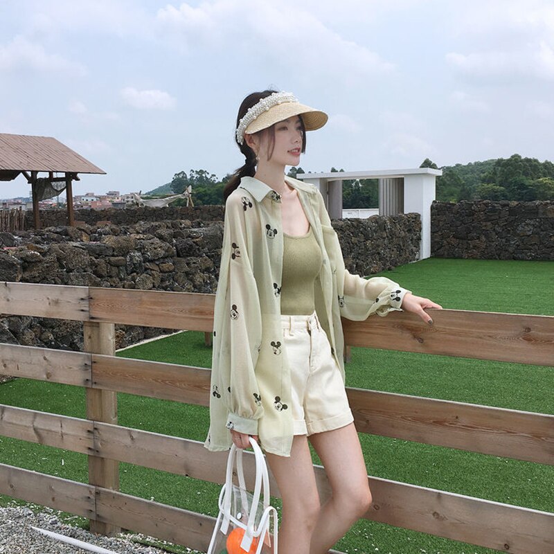 Women Spring Summer Style Transparent Chiffon Blou... – Vicedeal