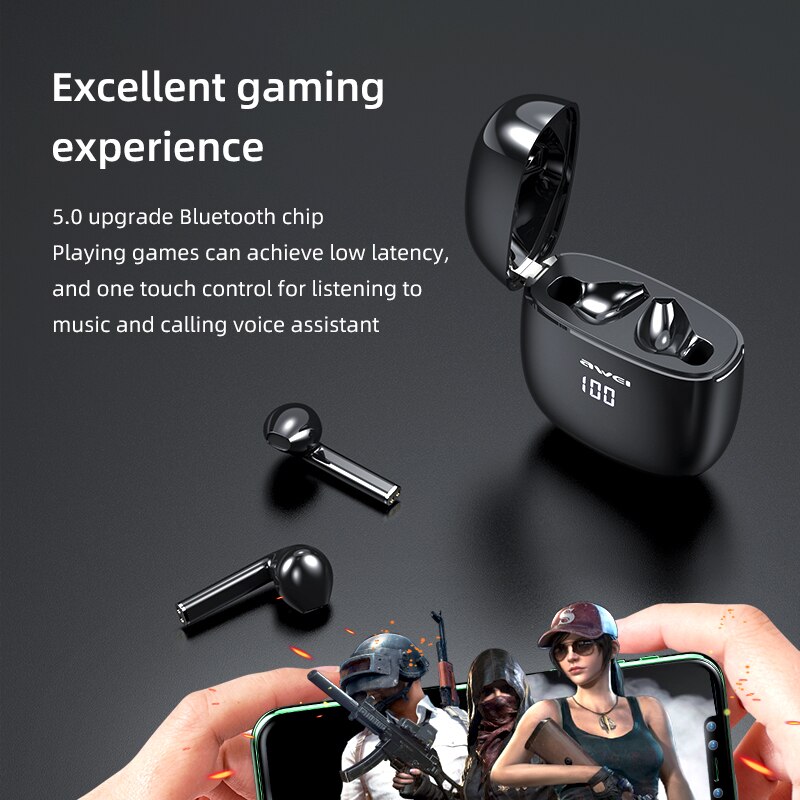 AWEI T28P Led digital Wahre Wireless Stereo Kopfhö... – Vicedeal