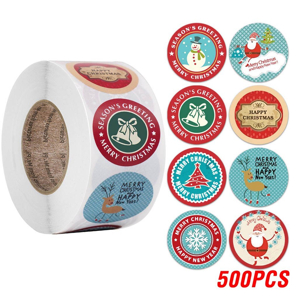 100-500pcs Merry Christmas Stickers Envelope Cards... – Grandado