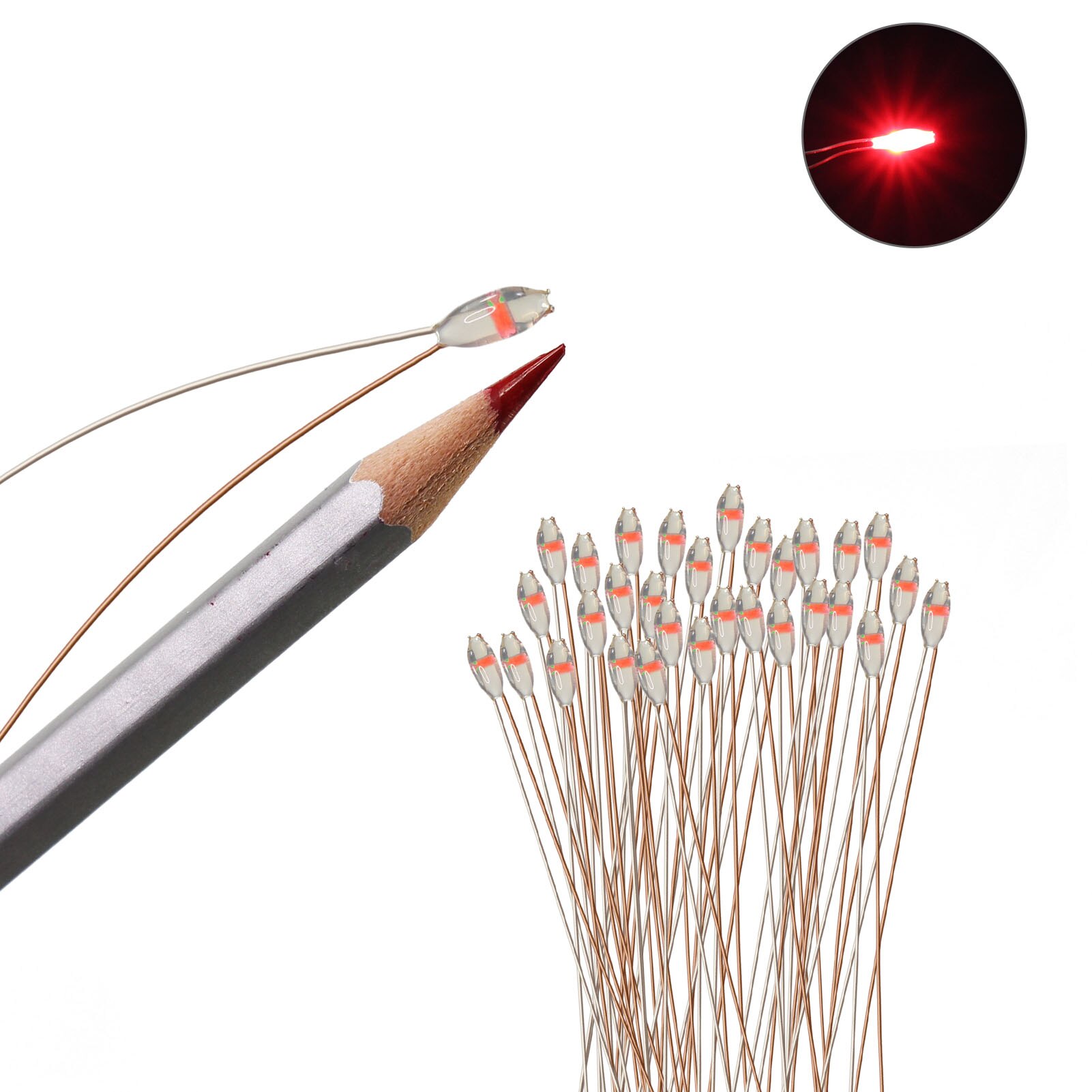 30pcs/60pcs Pre-wired Micro Litz Lead SMD 0603 LED... – Vicedeal