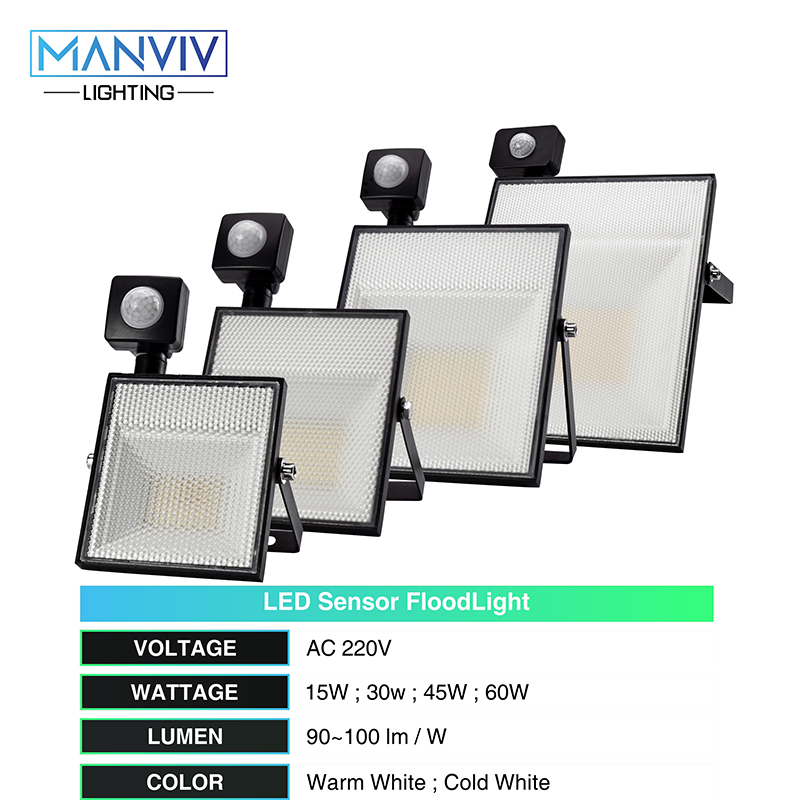 LED Motion Sensor Schijnwerper 15W 30W 45W 60W AC2... – Vicedeal
