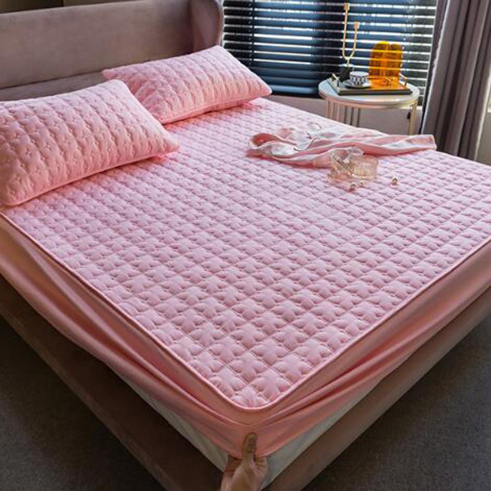 Quilted Fitted Mattress Pad Bedding Fitted Sheet B... – Vicedeal