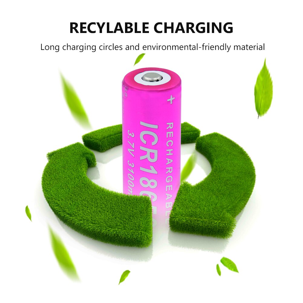 2Pcs 18650 NEXcell Battery 3.7V 3100mah ICR 18650 ... – Grandado