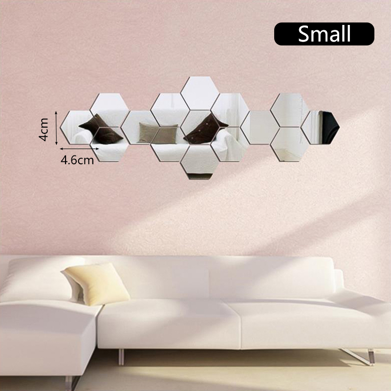 100Pcs 3D Spiegel Muursticker Hexagon Vinyl Verwij... – Grandado