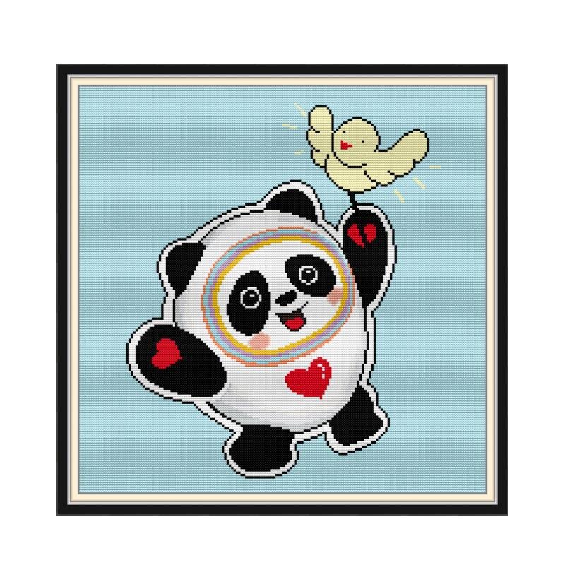 Joy Sunday Cross Stitch Kits Cartoon Panda Counted... – Grandado