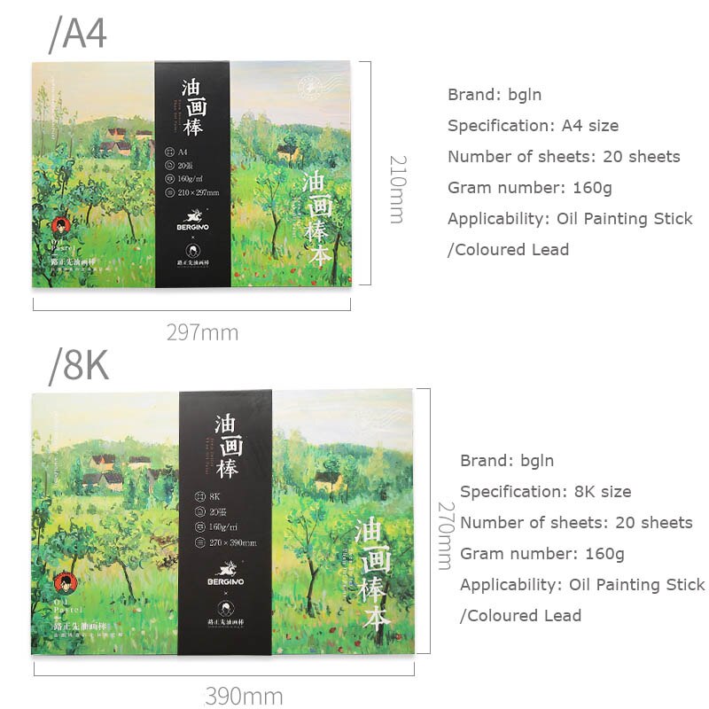 Oil pastels painting book chalk crayon special pap... – Vicedeal