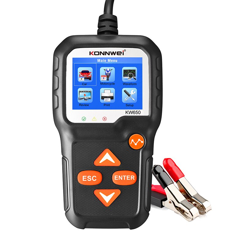 KONNWEI KW650 Battery Tester 12V 6V Car Motorcycle... – Vicedeal