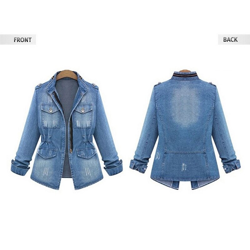 Denim Jassen Vrouwen Herfst Mode Lange Mouwen Jean... – Vicedeal
