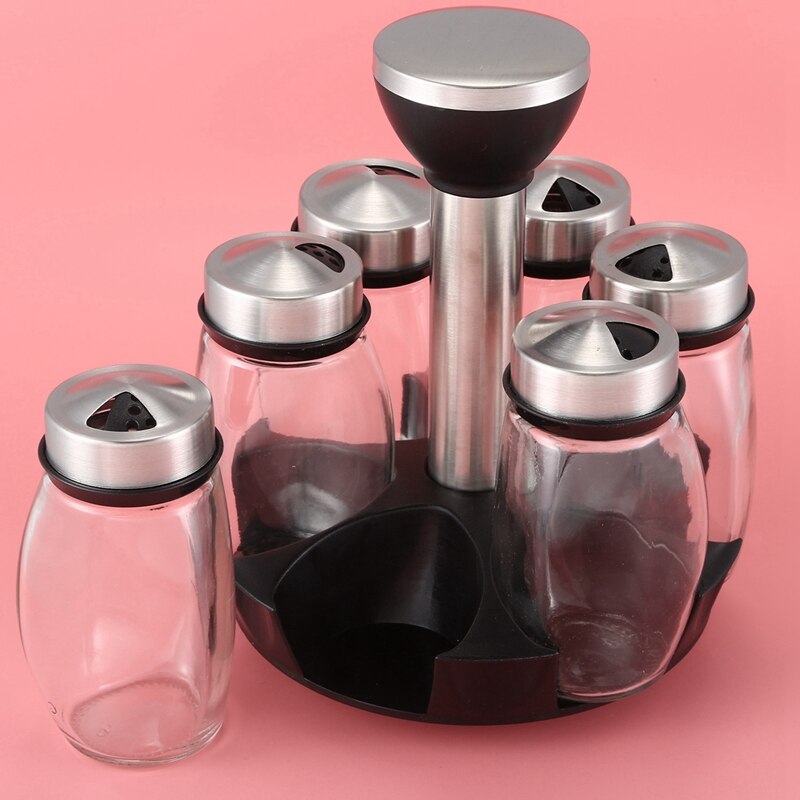 7Pcs/Set Rotating Stainless Steel Cruet Condiment ... – Grandado