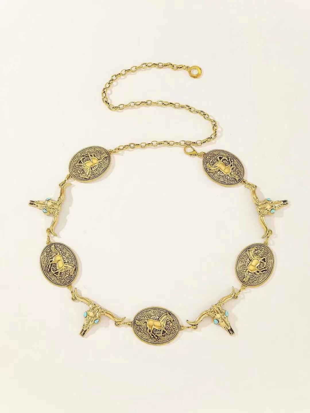 Western Horse Bull Waist Chain Vintage Boho Chain ... – Grandado