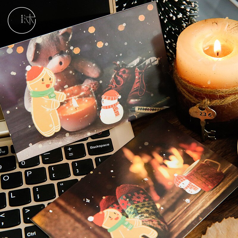 30 stks/set Hello Gingerbread Man Kerst Postcard D... – Grandado