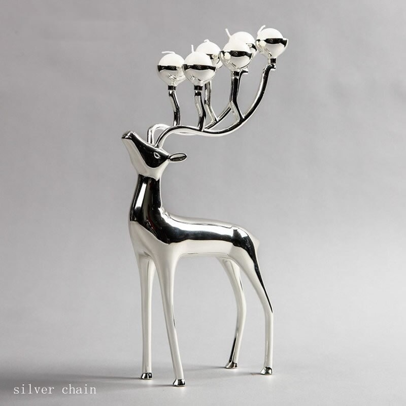 Candelabro clásico de alce, candelero para decorar... – Grandado