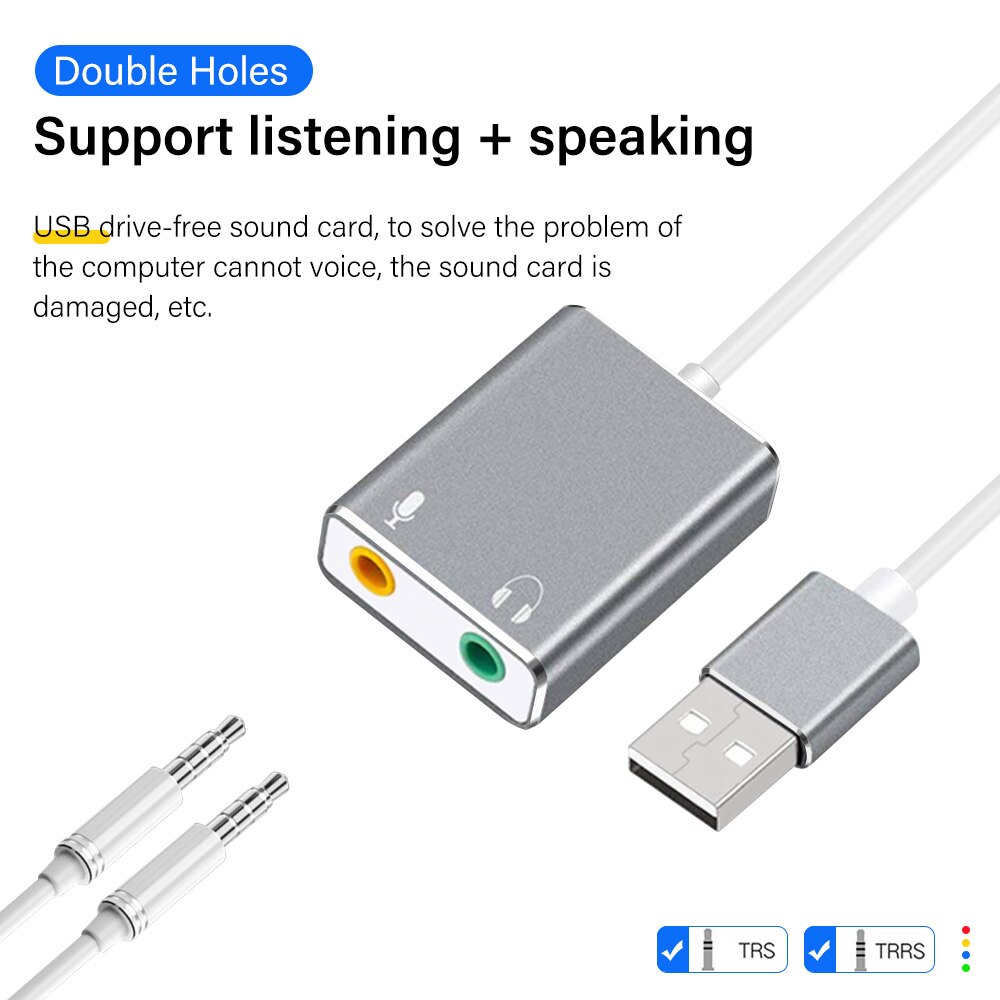 USB 2.0 Sound Card USB Audio Interface headphone A... – Vicedeal