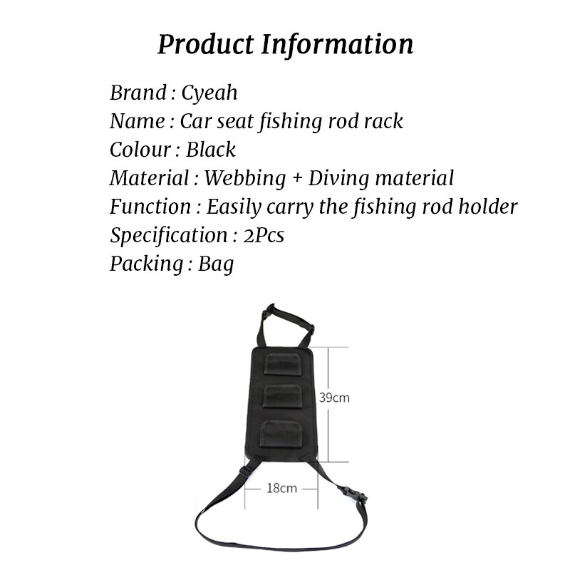 CYEAH Seat Fishing Rod Holder fish Rack Car Backse... – Grandado