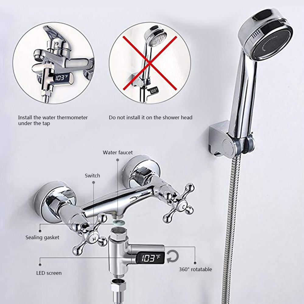 LW - 101 LED Digital Shower Thermometer Monitor Ba... – Grandado