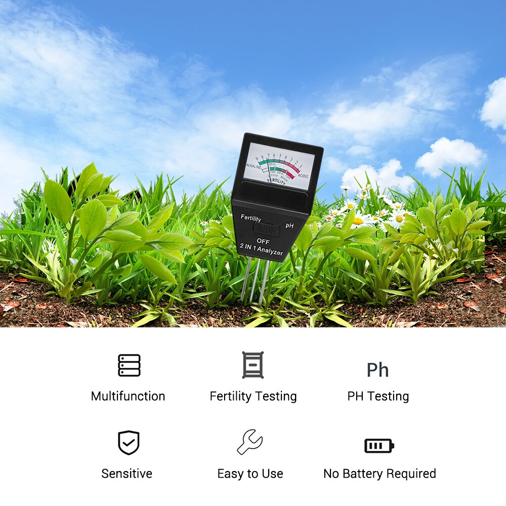 2 in 1 Soil PH Fertility Analyzer Pointer Type Soi... – Grandado