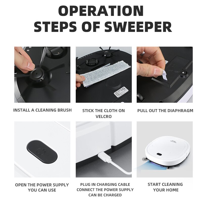 Smart Cleaning Robot Automatic USB Rechargeable Di... – Grandado