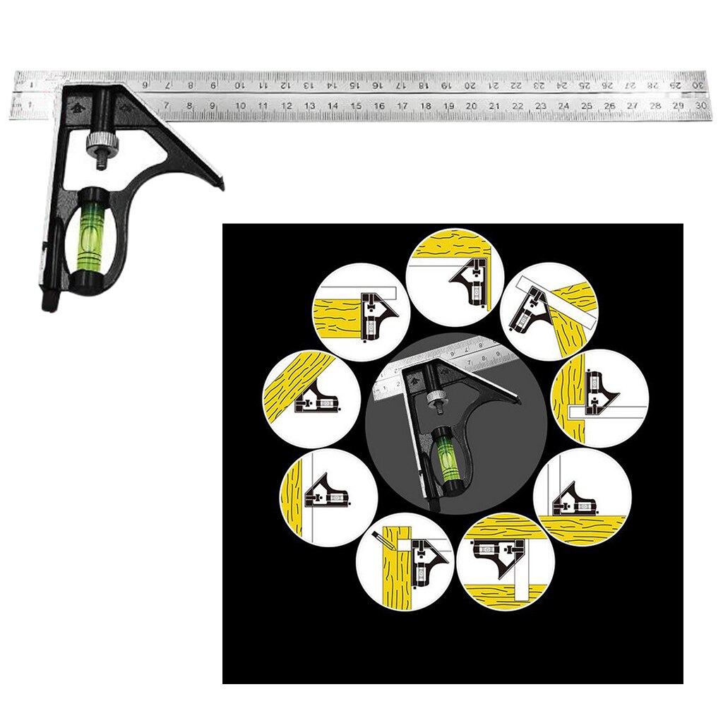 Stainless Steel 12inch Combination Angle Ruler Ang... – Grandado