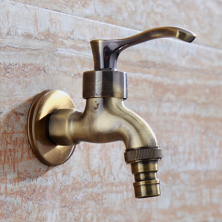 Gesneden Muur Mount Bibcock Messing Retro Tap Deco... – Vicedeal