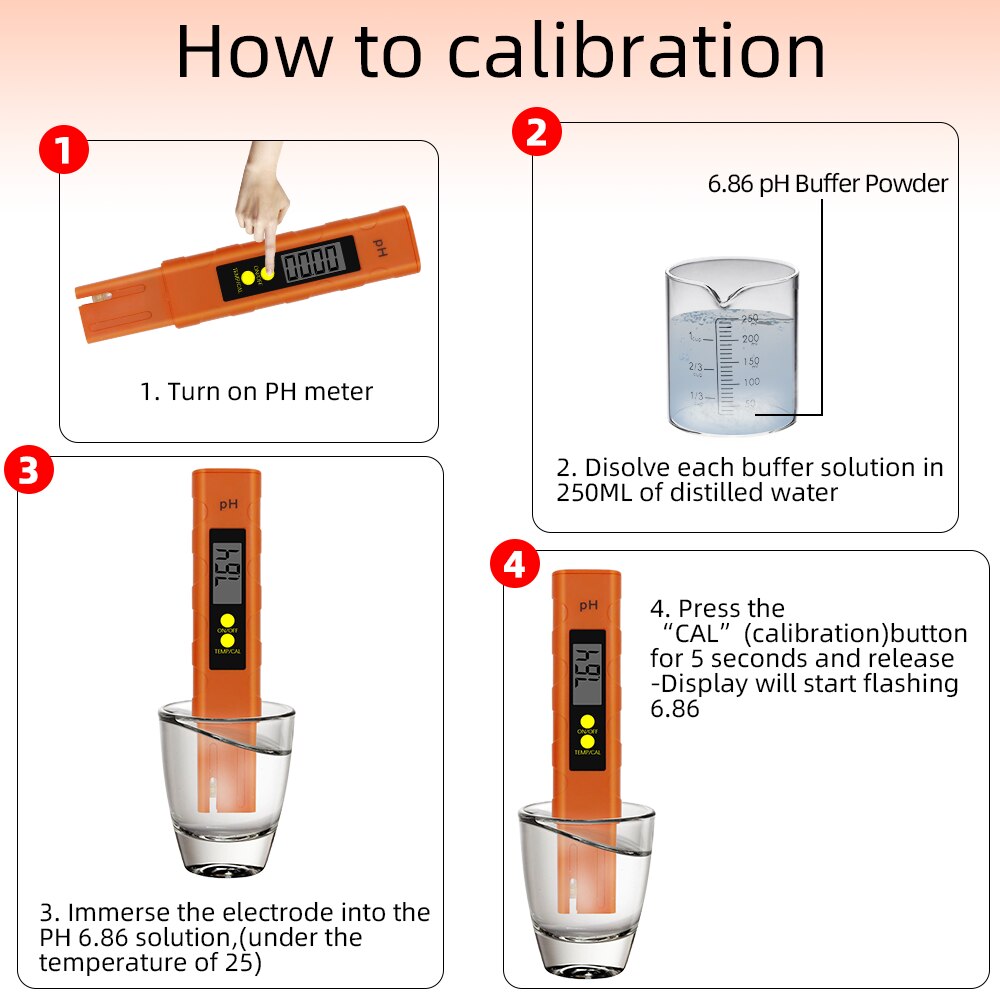 Digital PH Meter Waterproof Acidity Tester Water T... – Grandado