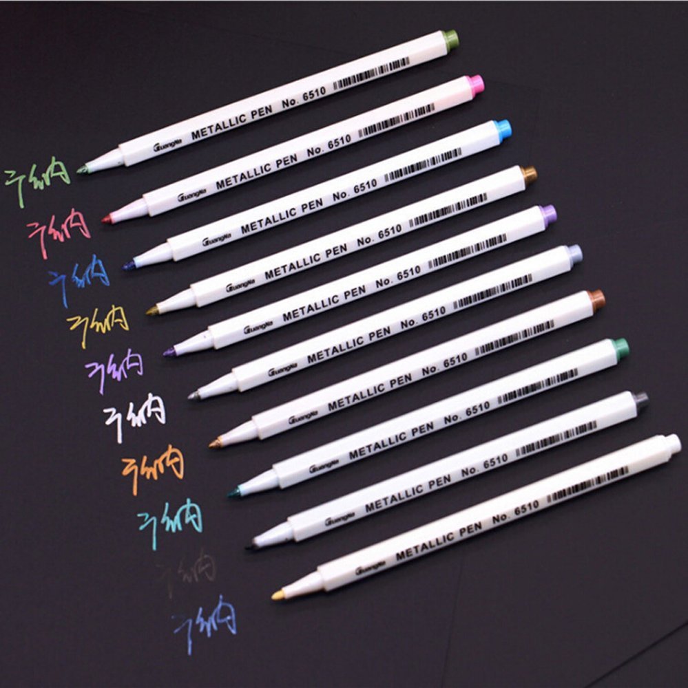 1 pakke metallisk tusj 1mm dekormalingspenner farg... – Grandado